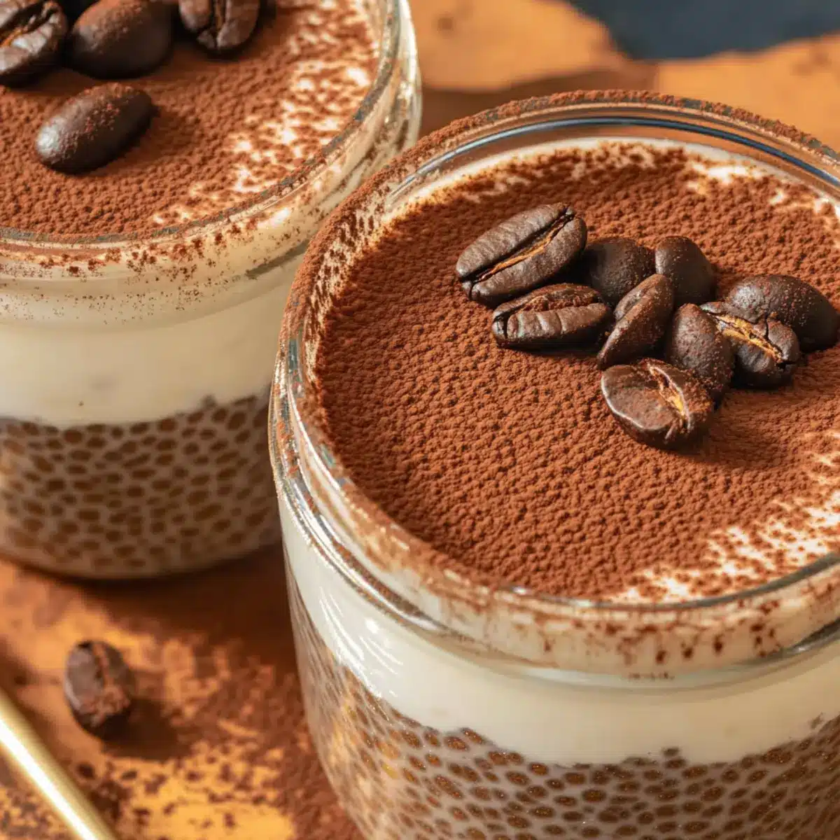 Irresistible Tiramisu Chia Pudding with Greek Yogurt